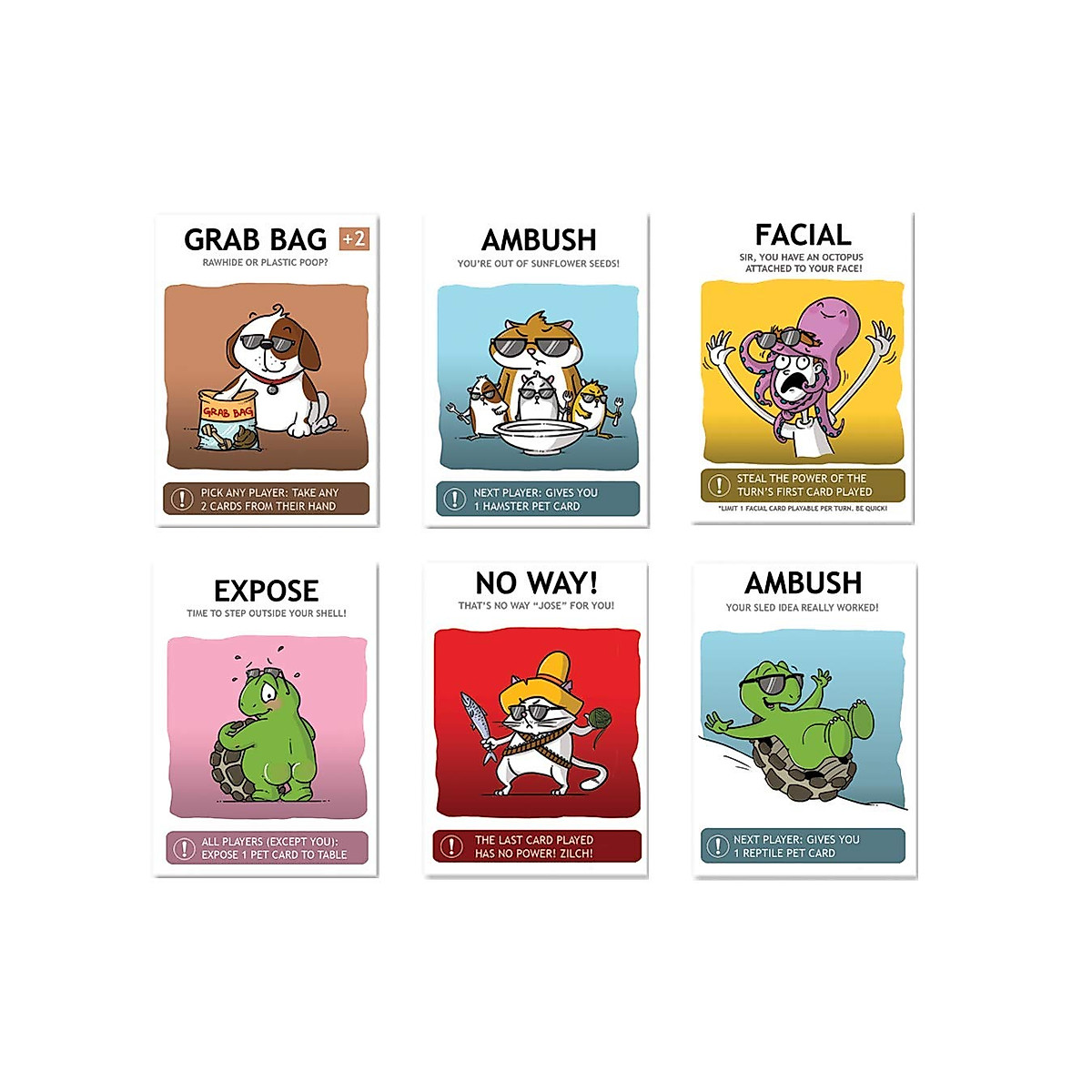 Shady Pets Card Game - Fun Family Card Game for Teens, Adults, and Kids, 2-6 Players, Gift Idea, Perfect for Game Night, Birthday, Travel, and Parties