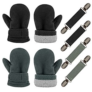 ONESING 2 Pair Toddler Mittens Toddler Gloves Warm Baby Mittens Newborn Mittens Infant Mittens Snow Toddler Winter Gloves for Baby Boys Girls