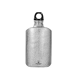 SILVERANT Titanium Water Bottle Lid Replacement for 800ml/600ml Slim Water Bottle Sandblasted & Crystallized