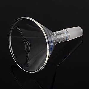 Labasics Glass Short Stem Powder Funnel with 100 mm Top Outer Dimension and 24/40 Inner Joint Filter Funnel Glass Funnel