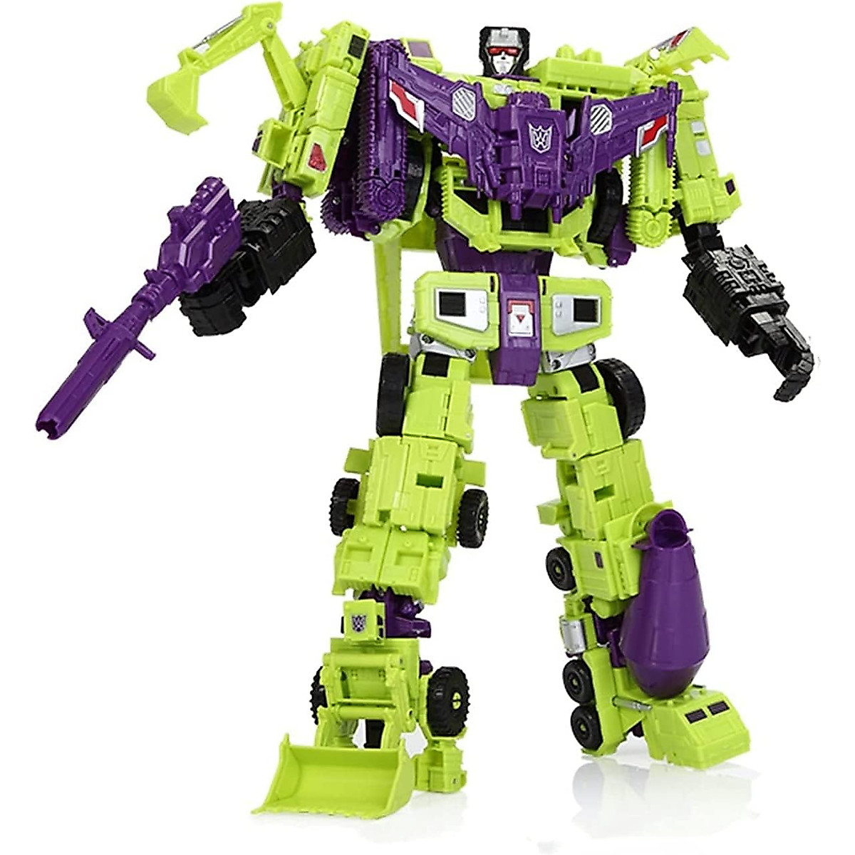 Transformer Hercules Toy Destruction Transformer 6 Fit Transformer Engineering Truck Crane Bulldozer Forklift Mixer Combination Toy KO Robot 11.8 Inches