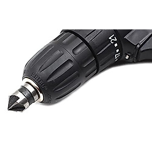 Chiloskit 5pc Industrial 5 Flutes 82 Degree Countersink Drill Bit Set Wood Metal Working Chamfer and Deburring Tool