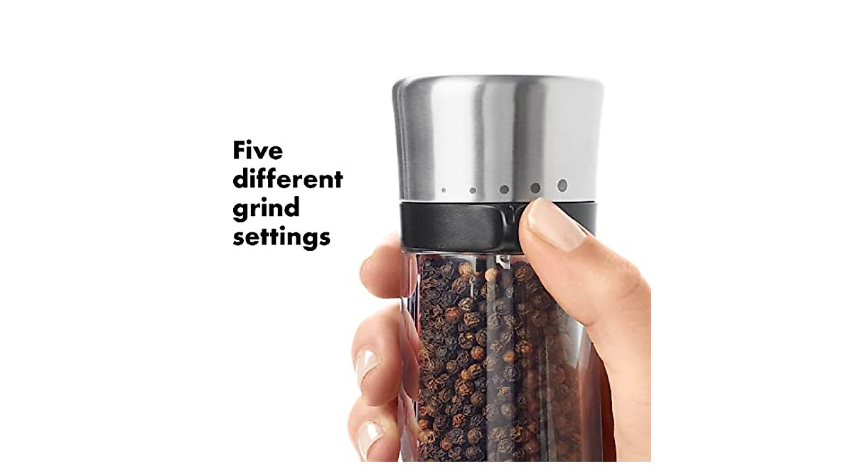 OXO Good Grips Adjustable Salt & Pepper Mill Set - Precision & Ease
