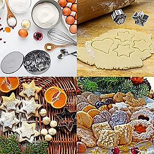 DflowerK 24 Mini Cookie Cutters Shapes Set Biscuit Cutters Stainless Steel Metal Baking Molds for Pastry Dough Donut Fruit Fondant Clay