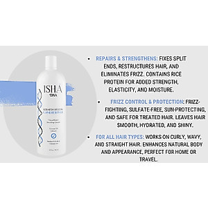 ISHA DNA Keratin Treatment System Conditioner - Sulfate and Parabens Free - Perfect for Keratin Treated Hair - Keratin and Coconut Oil Infused Conditioner - For All Types of Hair. (16 Fl oz.)