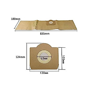 Vacuum Cleaner Parts Vacuum Cleaner Bags Dust Bag，Compatible For PARKSIDE 1300 B-NT 1250 H-NS 1250 T5 YPL 1250 YPL 1252 YPL N.G. (Color : Old style)