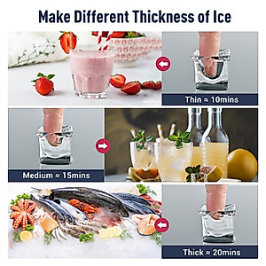 ICEVIVAL Commercial Ice Maker Machine, 550lbs/Day, SECOP Compressor&ETL, Auto-Cleaning Stainless Steel Commercial Ice Machine, 300lbs Storage, Ice Ready in 8 to 15mins, Air Cooled, Restaurant/Business