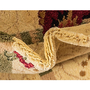 Unique Loom Barnyard Collection Area Rug - Farm (4' 1" Square, Cream/ Black)