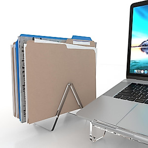 Vray Designs LLC Clear Acrylic File Holder -Office Desk File Organizer | Premium 6mm Acrylic Organizer with 5 Sections | File Folder Holder, Mail Organizer, Acrylic Desk Organizer | Made in USA (FH1)