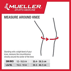 MUELLER Sports Medicine 4-Way Stretch Knee Support Sleeve, For Men and Women, Black, L/XL