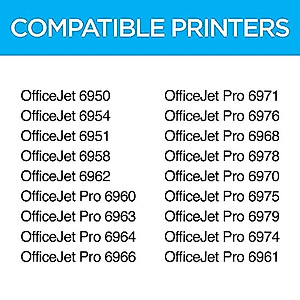 LD Products Compatible Replacement for HP 902xl Ink Cartridges Combo Pack 902 XL High Yield (1 Black 1 Cyan 1 Magenta 1 Yellow 4-Pack) for OfficeJet Pro 6950 6958 6962 6963 6964 6968 6978 6970 6979