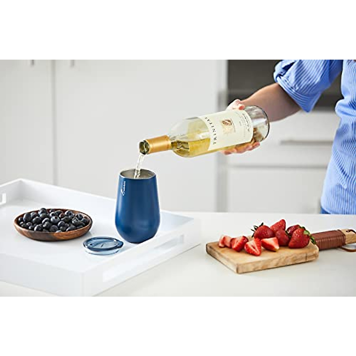 Rabbit Double Wall Stainless Steel Tumbler, 1 Count (Pack of 1), Navy