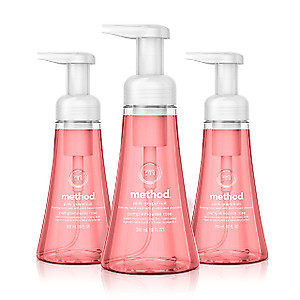 Method Foaming Hand Soap, Pink Grapefruit, 10 fl oz, Biodegradable Formula, (Pack of 3)