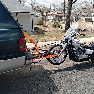 ECOTRIC Motorcycle Receiver Hitch Hauler Trailer Tow Dolly Rack Carrier 2”Class II Class III Receiver Black