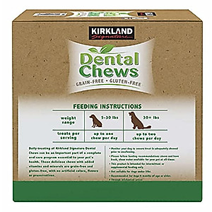 Kirkland Signature Dental Chews Plus Glucosamine & Omega 3 & 6 Fatty Acids, Chicken Flavored
