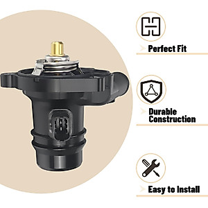 Upgraded 55565336 902-808 Engine Coolant Thermostat Housing Assembly Fit for 2011-2019 Che-vy Cru-ze Sonic Trax Limited 1.4 L Replaces 55593034 55579010 by Sikawai