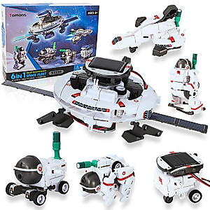 Tomons STEM Toys 6-in-1 Solar Robot Kit Learning Science Building Toys Educational Science Kits Powered by Solar Robot for Kids 8 9 10-12 Year Old Boys Girls Gifts