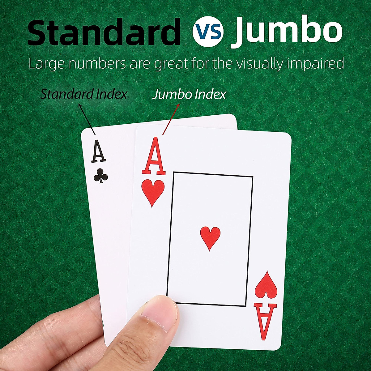 LotFancy Playing Cards, 100% Plastic, Waterproof - 2 Decks of Cards with Plastic Cases, Poker Size Standard Index, for Magic Props, Pool Beach Water Card Games