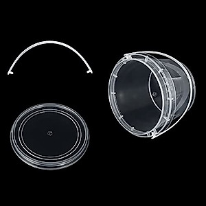 FVIEXE 50PCS Slime Containers with Lids 10oz, Plastic Clear Slime Storage Containers with Lids and Handles Small Toy Storage Case for DIY Slime Making Food Beauty Products