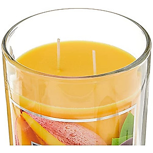 Aromascape PT41924 2-Wick Scented Jar Candle, Mango & Passion Fruit, 19-Ounce, Orange
