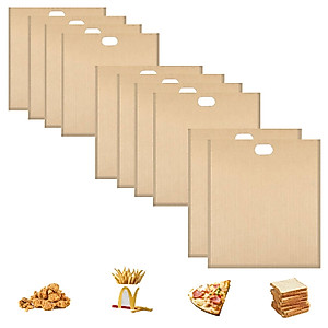 8 Pack Toaster Bags Nonstick Reusable Easy to Clean for Grilled Cheese Sandwiches Toast Bread Snacks (8)