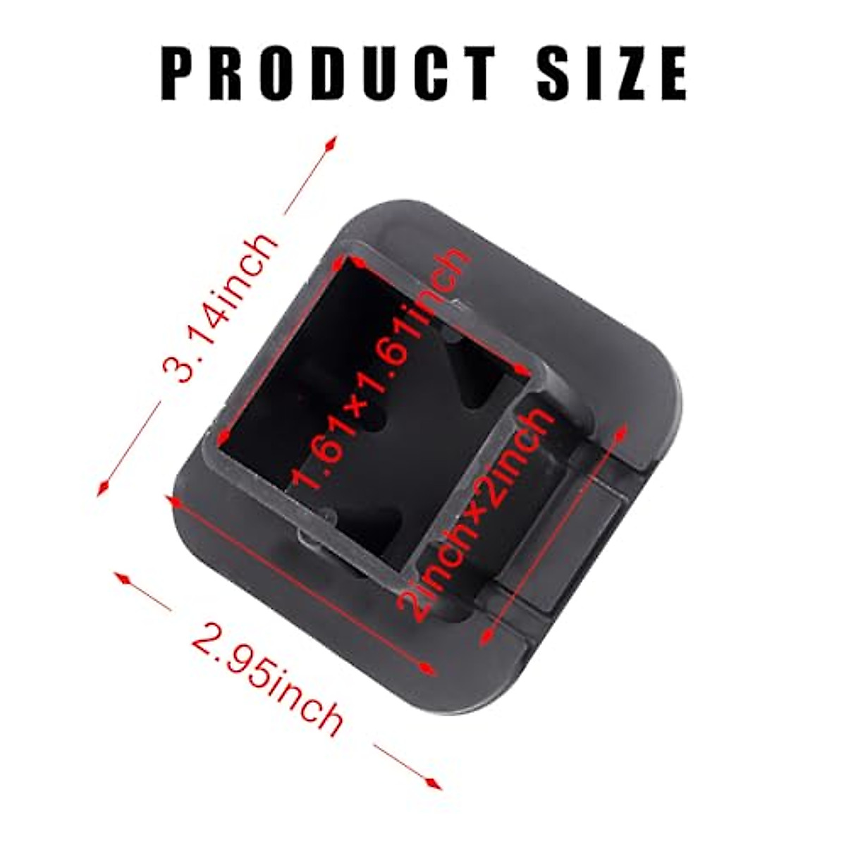 cueclue 1 PC Tow Hitch Dust Plug, American Flag 2" Receiver Plug Waterproof Cover, Square Cover Base Rubber Tow Anti-Lost Protection Cover, Universal Exterior Protection Accessories for Cars (Black)