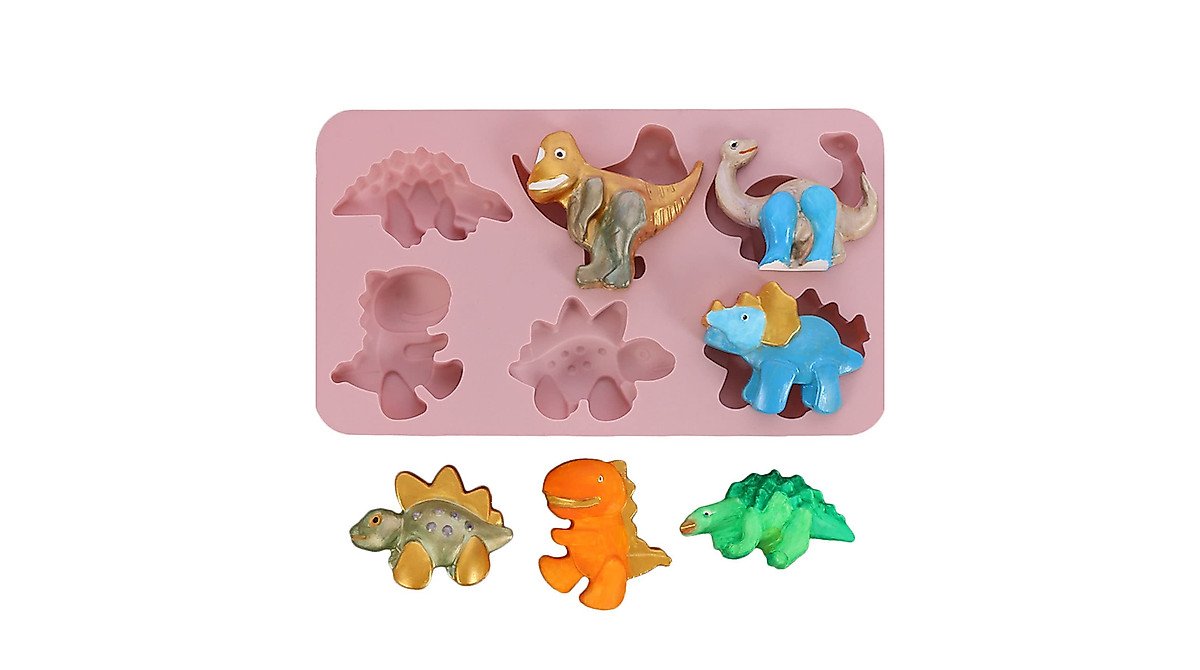 Joyeee Cartoon Dinosaur Silicone Baking Mold Tray