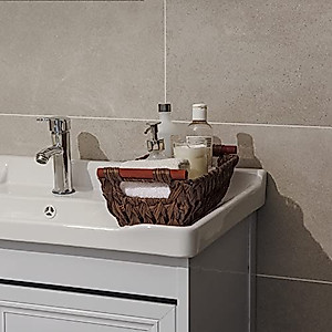 GRANNY SAYS Bundle of 2-Pack Wicker Storage Baskets & 2-Pack Woven Storage Baskets for Bathroom