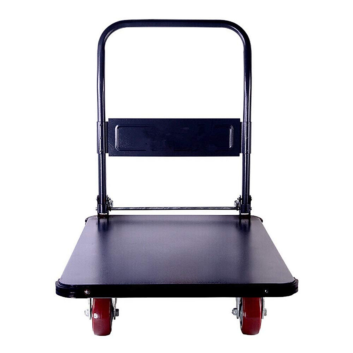 Portable Folding Handcart Flatbed Trolley Truck Trailer Small Trailer Heavy Duty Pure Steel Plate 6090 Weight About 500Kg Large Black Multi Function Folding Handcart