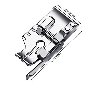 1/4'' (Quarter Inch) Quilting Patchwork Sewing Machine Presser Foot with Edge Guide for All Low Shank Snap-On Singer, Brother, Babylock, Euro-Pro, Janome, Juki,Kenmore, New Home, White, Simplicity