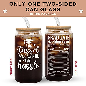 Graduation Gifts - Graduation Gifts 2024 High School - 2024 Graduation Gifts - Graduation Gifts for Her 2024, College Graduation Gifts for Her - Class of 2024 Gifts - Gifts for Graduation - Can Glass
