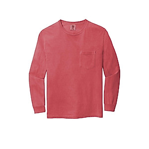 Comfort Colors 6.1 oz. Long-Sleeve Pocket T-Shirt (C4410) Crimson L
