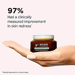 it COSMETICS Bye Bye Redness - Sensitive Skin Moisturizer - Reduces Facial Redness - With Colloidal Oatmeal, Aloe & Cucumber - 2.0 oz