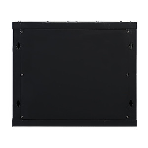 AEONS Professional Wall Mount 19-Inch IT Server Rack Network Cabinet Enclosure 9U 16" Switch-Depth Glass Door Black