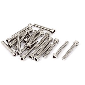 uxcell M6x40mm Stainless Steel Hex Socket Head Cap Screws Bolts DIN 912 20pcs
