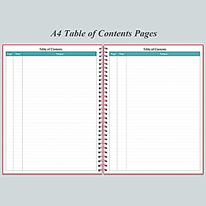 Meeting Notebook for Work with Action Items - A4 Spiral Project Planner Notebook for Note Taking, Office/ Business Meeting Notes Agenda Organizer for Men & Women, 80Sheets / 160 Pages, 8.5" x 11", Pink