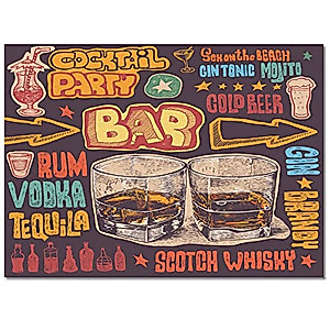 Wine Bottle Wine Glass Area Rug 6'x8' for Living Room Bedroom, Bar Party Graffiti Soft Washable Carpet, Indoor Decorative Rug with Non-Slip Backing