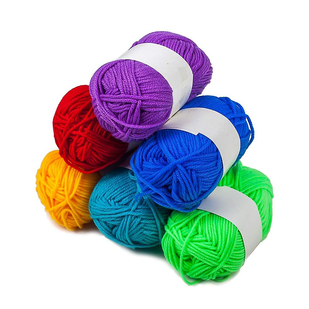 LNKA Knitting Bag for Yarn Storage,Crochet Hooks, Needles and Woolfor Accessories and Slits on Top to Protect Yarn and Prevent Tangling (Free 6 Pack Cotton Mini Yarn) (Medium Size+6 Pack Yarn)