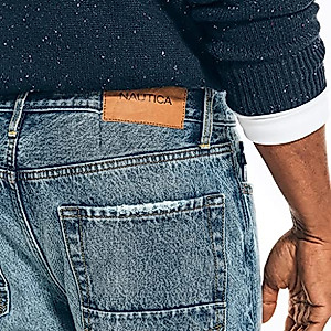 Nautica mens Nautica Authentic Loose Denim Jeans, Basalt Lake Wash, 30 US
