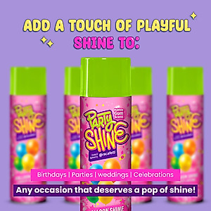 Party Shine Bubble Gum Balloon Shine Spray, Silicone Spray for Latex Balloons, Sweet Bubble Gum Scent, Waterproof, Non-Slip Formula, Balloon Spray Shine Perfect for Party Decorations, 13oz (1 Pack)