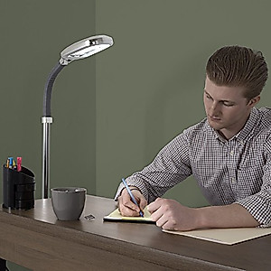 Lavish Home (72-1242S) 5 Feet Sunlight Floor Lamp With Adjustable Gooseneck - Silver