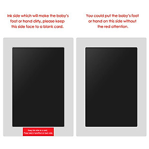 PChero Large Size Baby Handprint and Footprint Ink Pad Kit, Non-Toxic and Clean-Touch, Ideal for Newborn Baby Registry Family Keepsake (2 Packs)