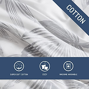 Tommy Bahama- King Duvet Cover Set, Reversible Cotton Bedding Set, Includes Matching Sham(s) with Bonus Throw Pillow Covers (Kayo Grey, King)