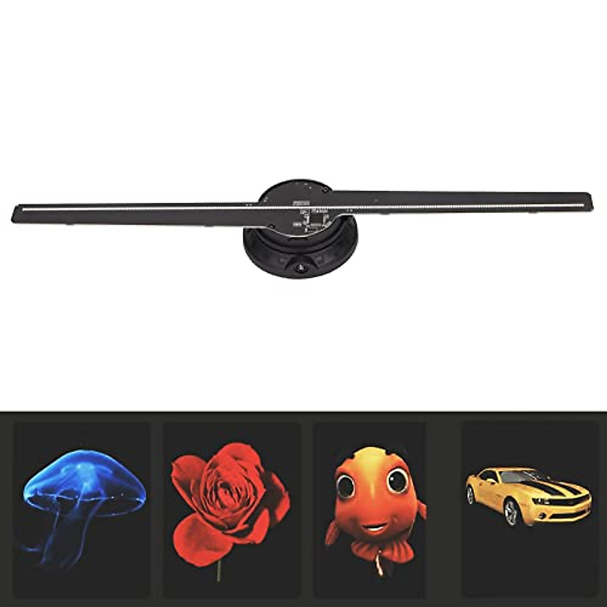 3D Hologram Fan Projector,42cm DF‑42 3D Holographic Fan Advertising Machine 2 Blade LED Projection Fan 3D Display for Shop,Bar,Casino,Party Advertising Display,100‑240V,3D Hologram Advertising(us)