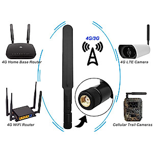 4G LTE Antenna RP-SMA Male 9dbi 700-2700MHz 3G/4G/LTE Universal Wide Band Omni Directional Paddle Antennas for Router Mobile Hotspot Wireless Home Phone