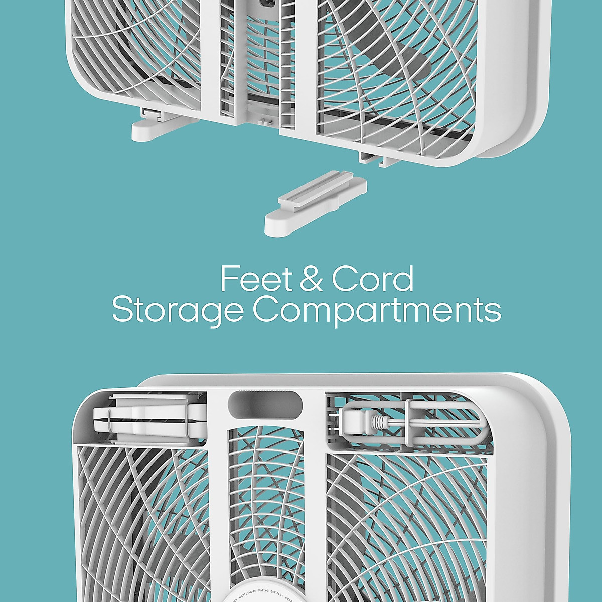 Aspen Box Fan 20 Inch with remote control Small Box Fans, Home Window Box Fans 3 Speed Quiet Most Powerful Window Fans for Home Bedroom Square Fan