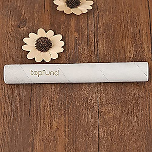 TOPFUND Crystal Singing Bowl Solid Beech Wood Long Suede Mallet