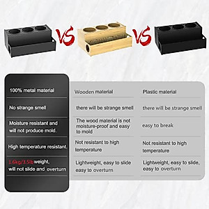 HigoYXP Hair Tool Organizer, 100% Metal Hot Tools Organizer, Heat-Resistant Hair Tool Holder-Styling Tools Organizer for Cosmetic, Skincare, Toiletries, Bathroom Counter, Vanity(1.6kg, Black)