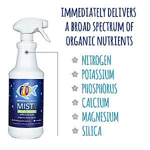 FOOP Mist - Organic Foliar Spray Made from Fish Manure (with Fresh Minty Scent) | Corrects & Prevents Plant Nutrient Deficiencies | Ready to Use, No Mixing Required (32oz)