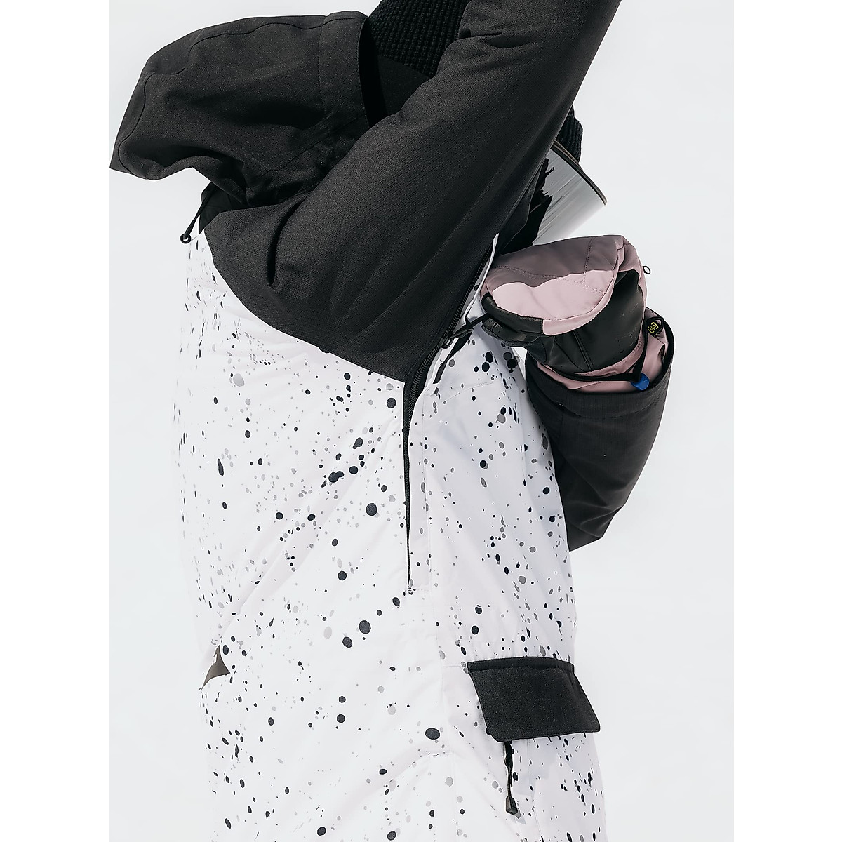 Burton Women's Standard Lalik 2L Jacket, Stout White Spatter/True Black, Small